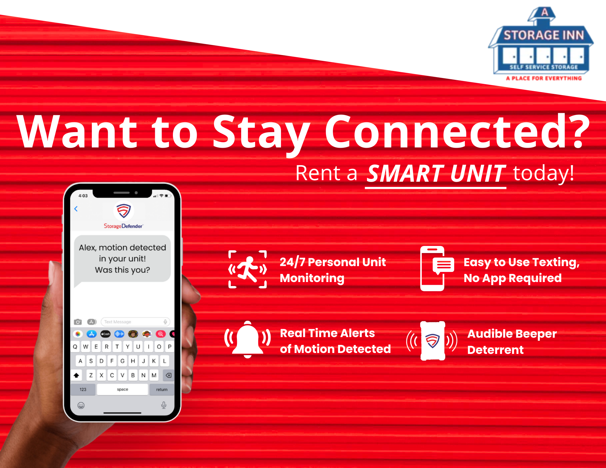 StorageDefender Smart Units | A Storage Inn