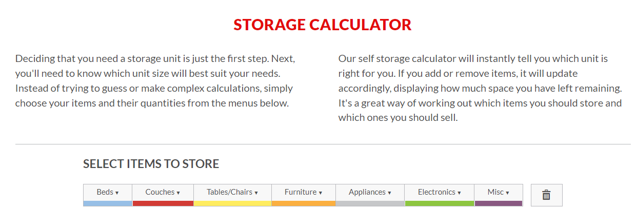 USING OUR STORAGE CALCULATOR | Modern Storage®
