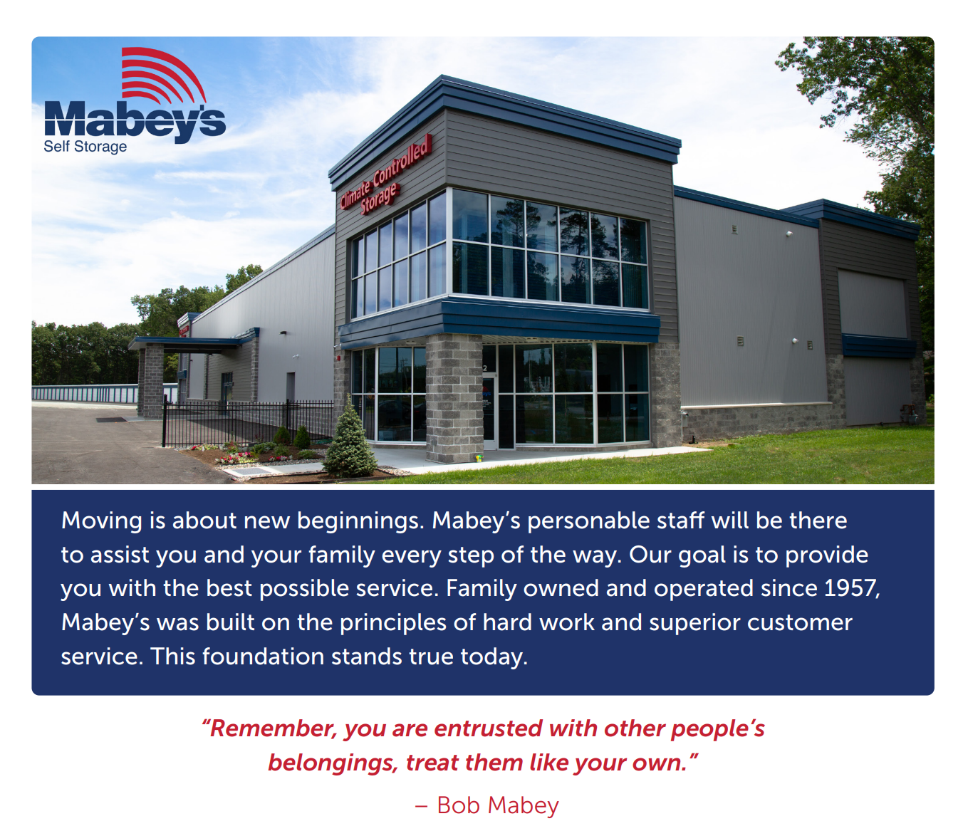 Storage Process | Mabey's Self Storage