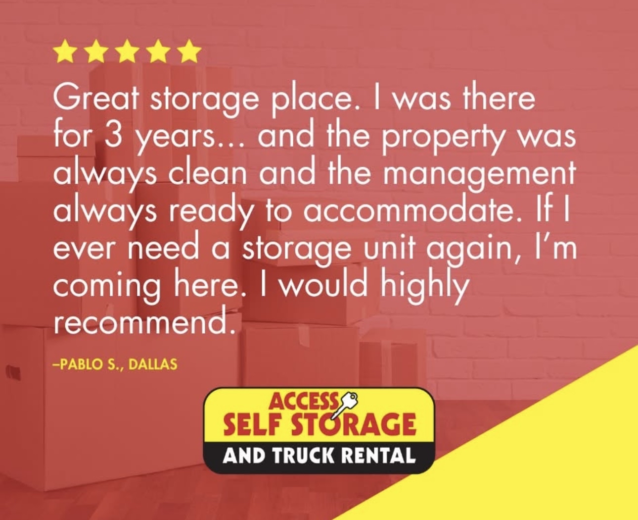 Secure Storage Units & Facility in Texas | Access Self Storage