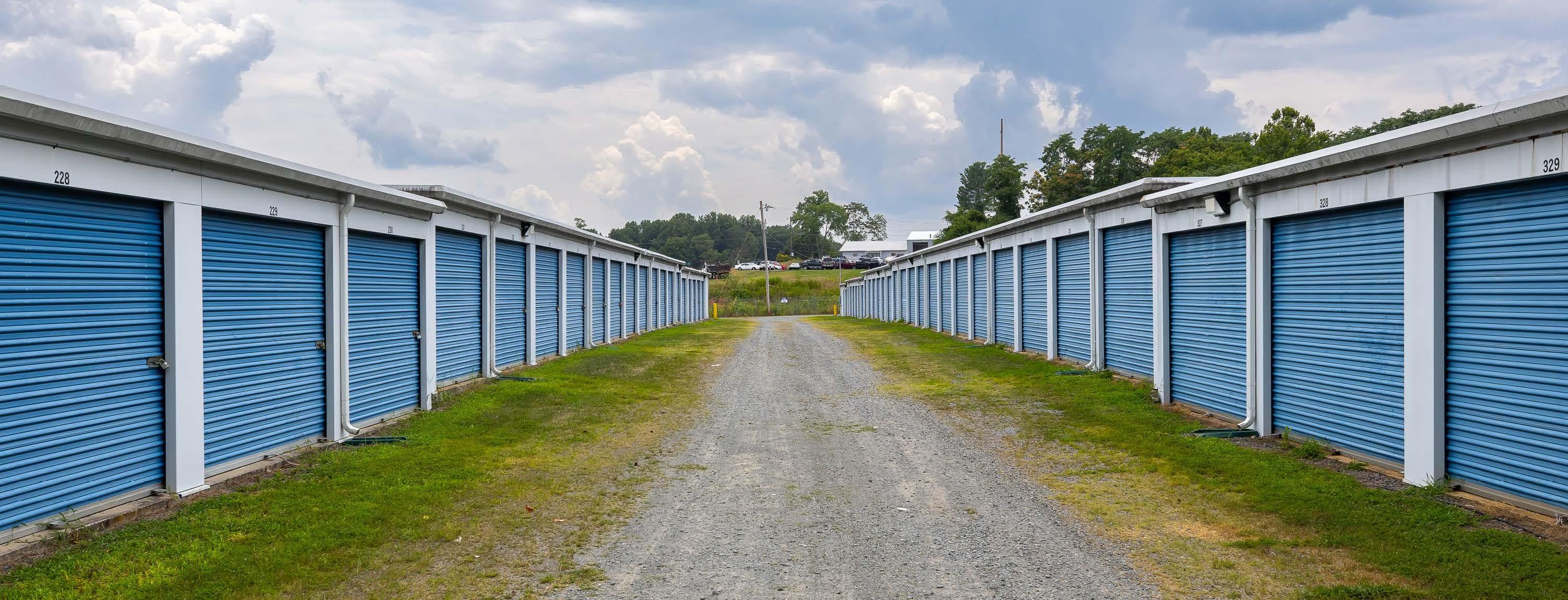 Fenced & Lighted Facility with Drive-Up Units and Tractor Trailer ...
