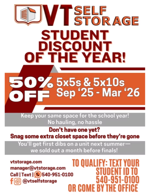 Discounts | VT Self Storage