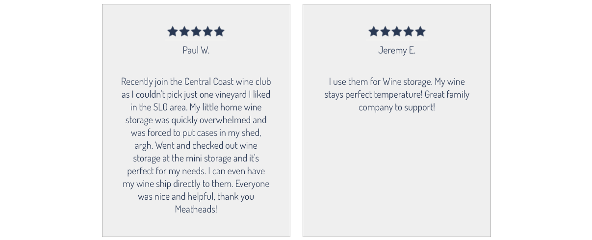 Wine Storage Units in San Luis Obispo, CA | Meathead Mini Storage