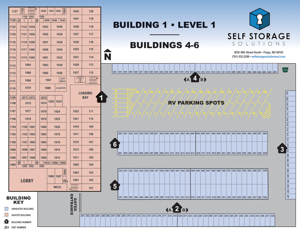 Facility Map | Self Storage Solutions